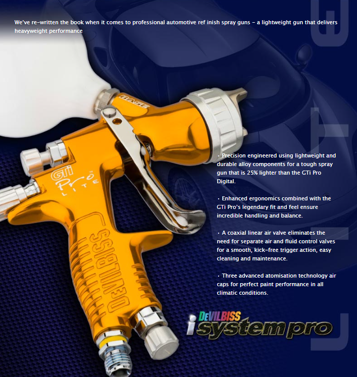 DeVilbiss PROLite Suction Spray Gun - Spray Guns Direct