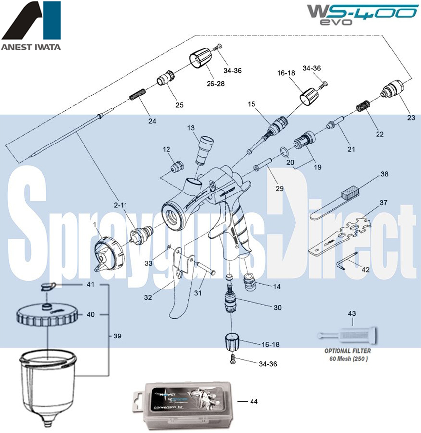 Anest Iwata W400 Parts Diagram at Scott Steward blog