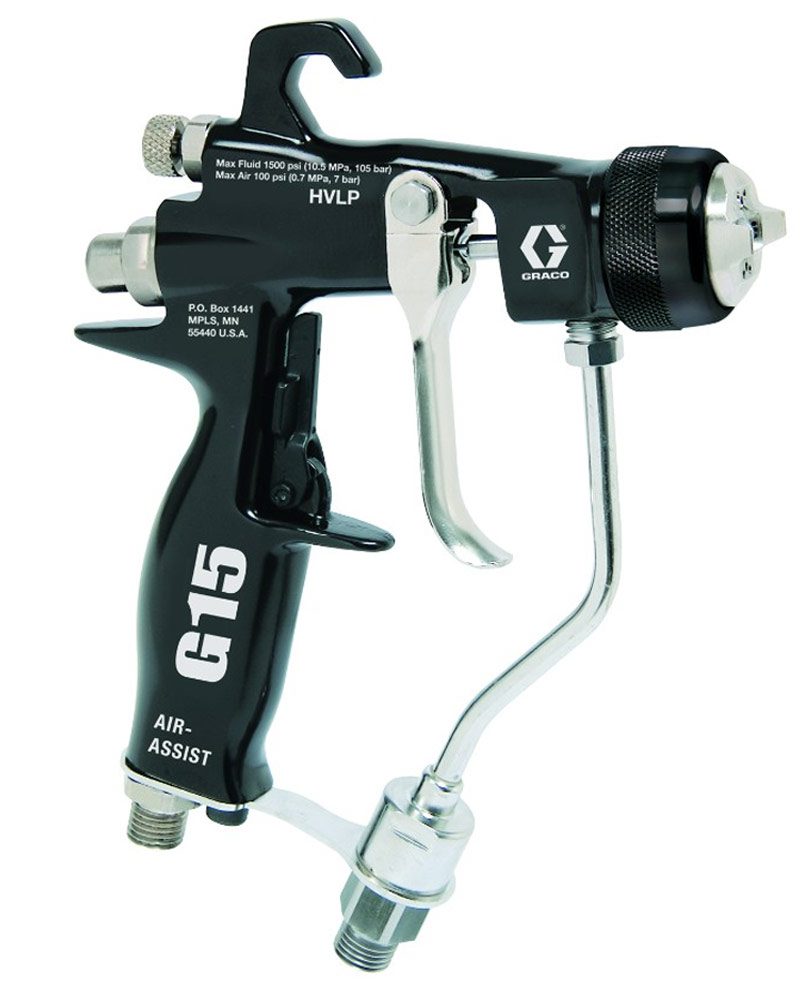 Graco G15 Air Assisted Carbide Spray Gun for Low to Medium Viscosity ...
