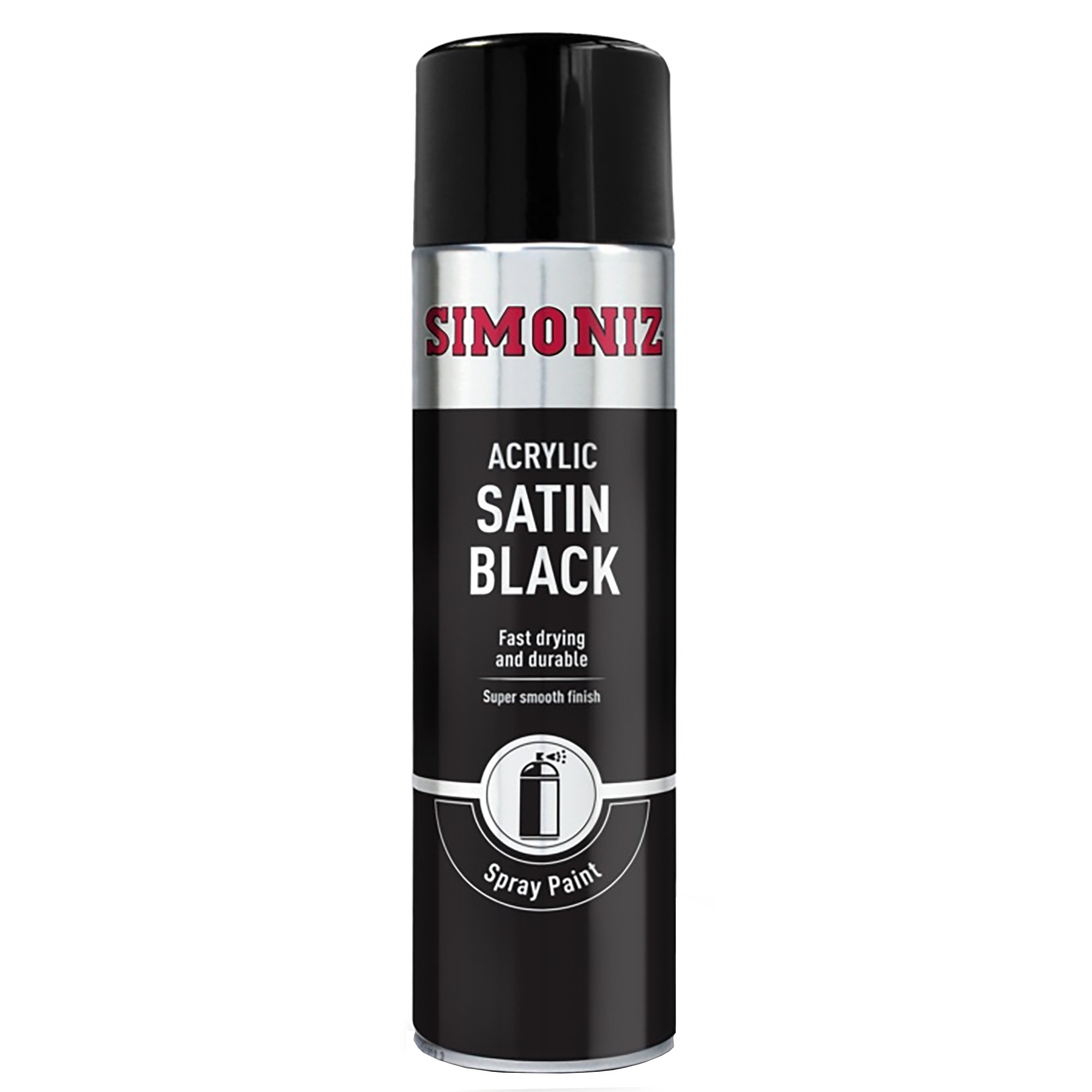Simoniz Paint Aerosol Satin Matt Black (SMB) - Spray Guns Direct