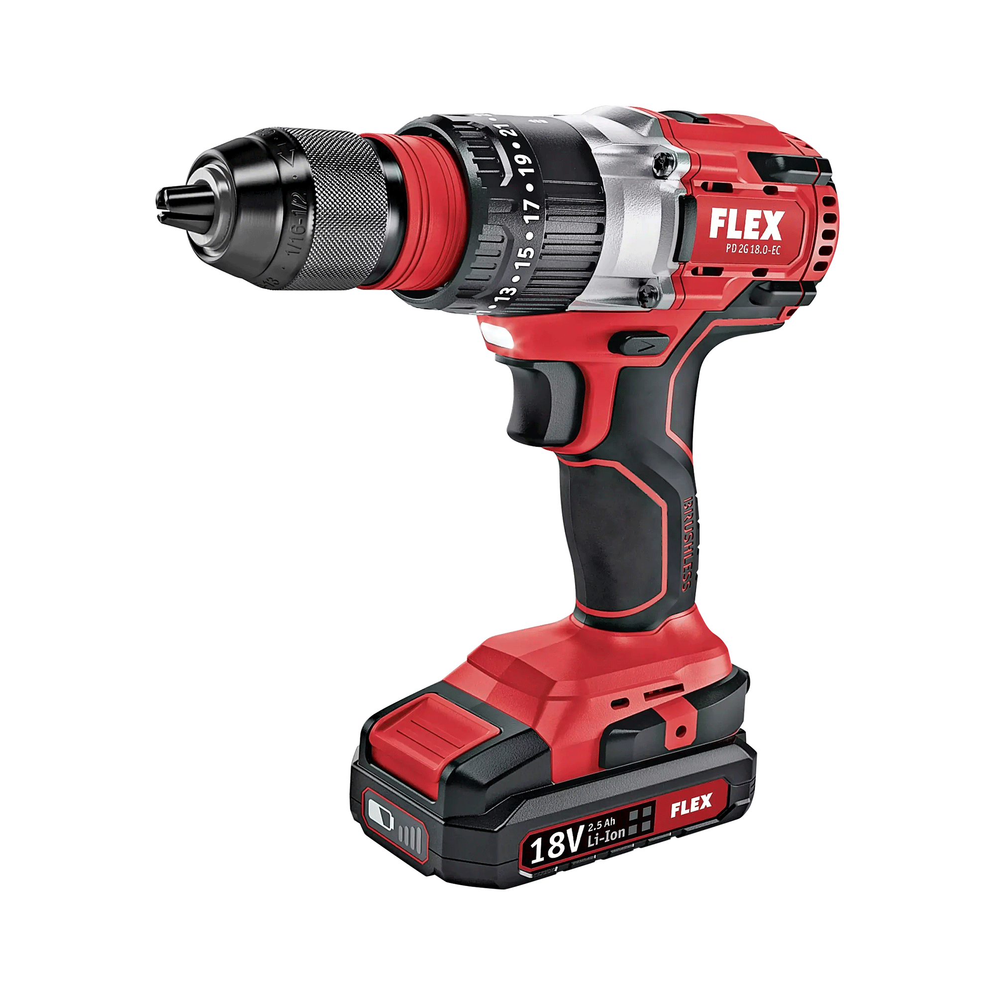 FLEX Cordless Percussion Drill Driver PD 2G 18.0-EC 2.5Ah Set