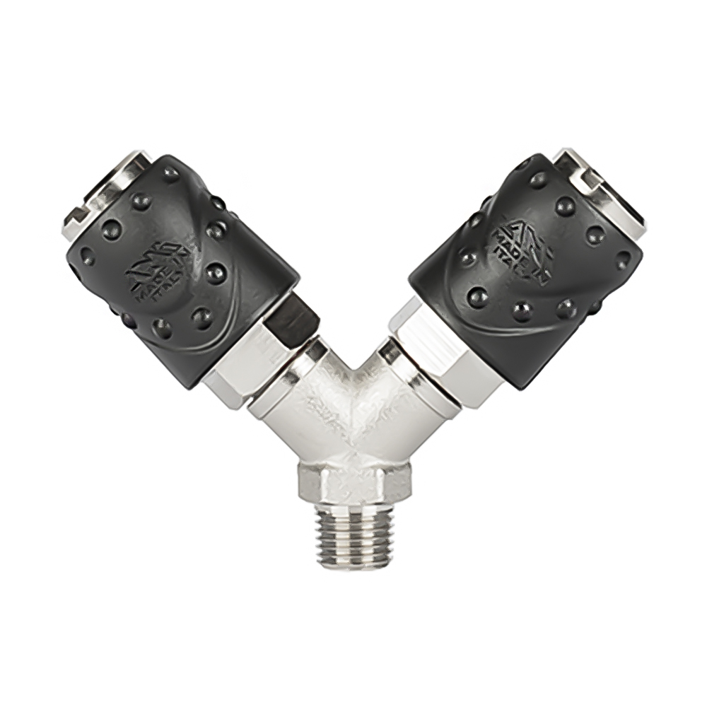 ANi 3/8" Y Fitting with Universal Quick Couplers (AH020844)