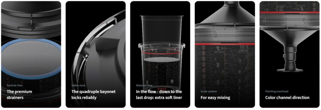 SATA Liner Cup System 650ml, 125 Micron (1195834) [Pack of 50]