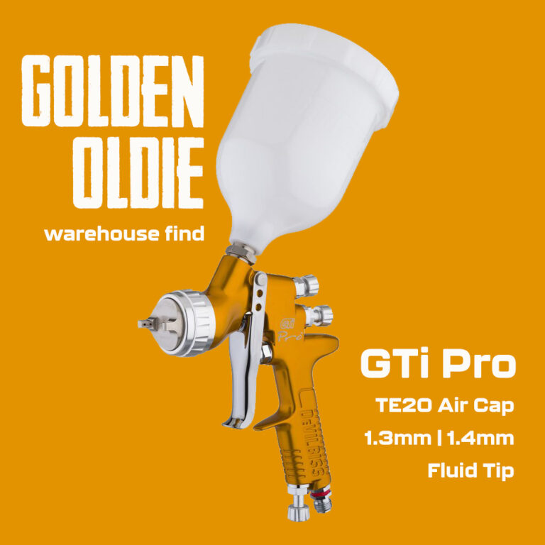 Gold DeVilbiss GTi Gravity Spray Gun Warehouse Find (one only)