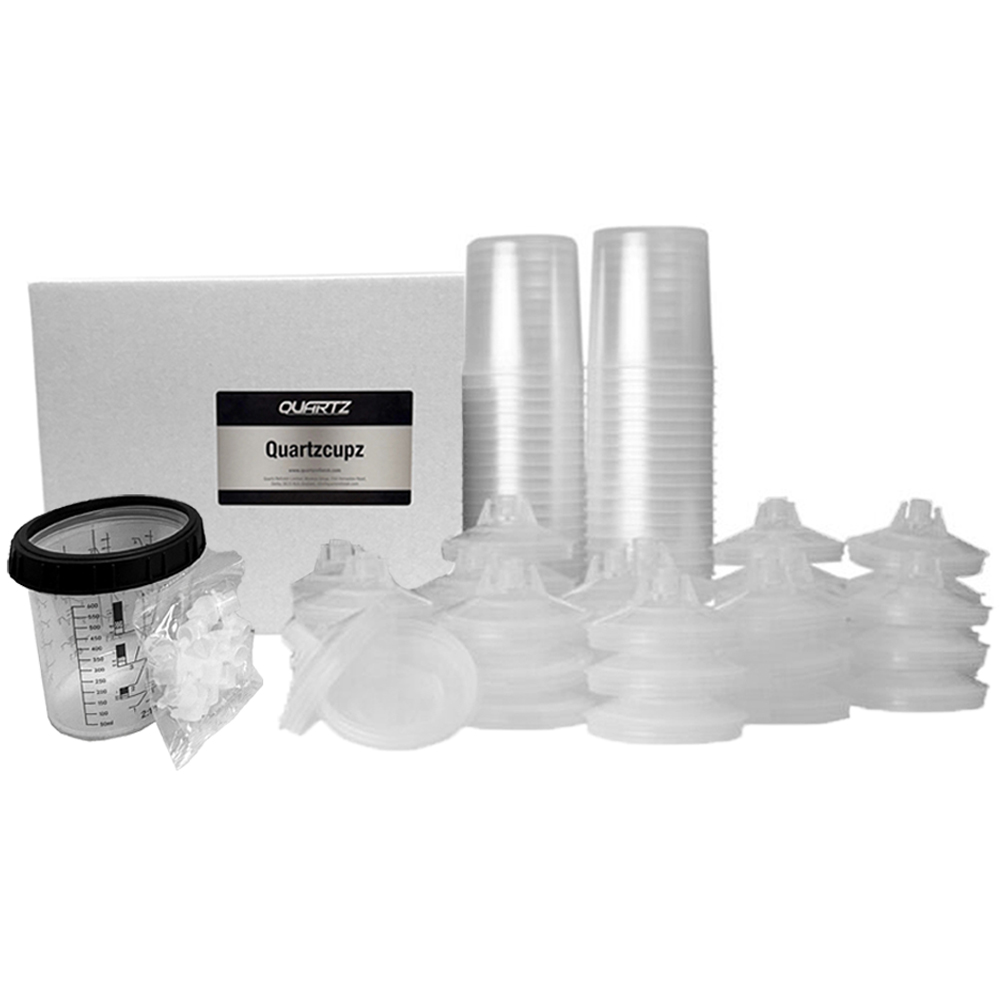 Quartzcupz Spray Gun Cup, Liner & Lid 650ml 125 Micron (PP1)