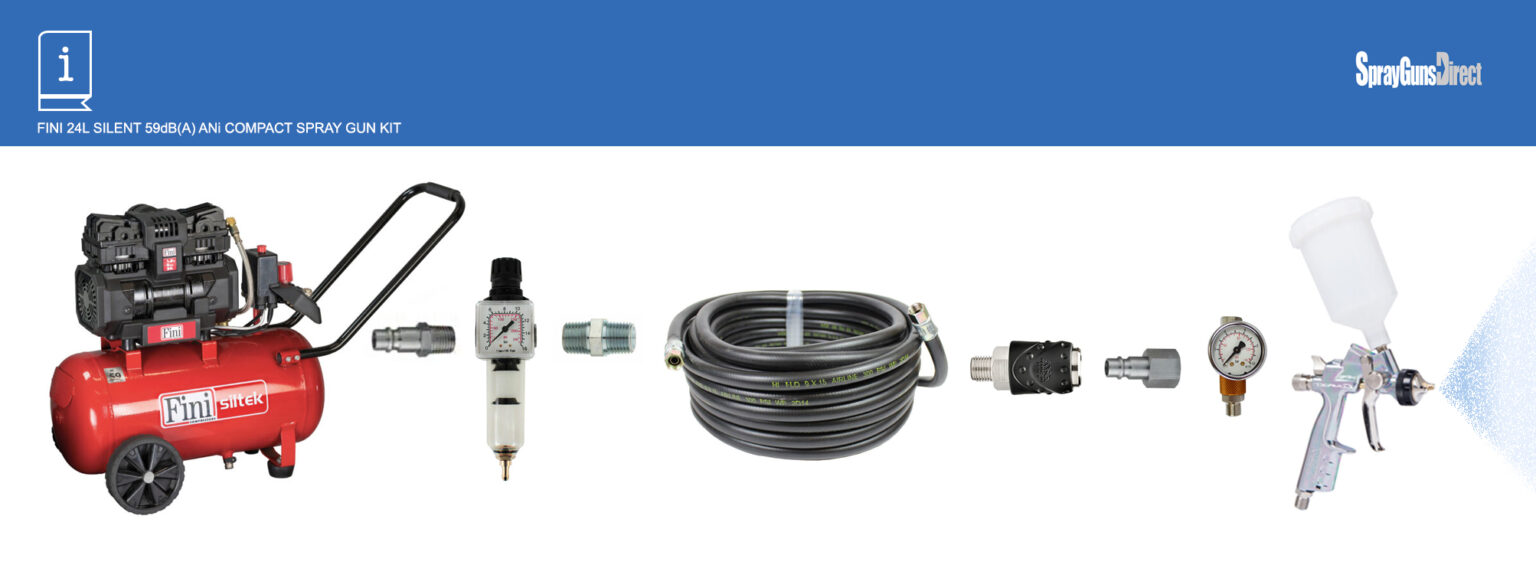 Fini Silent 59dB(A) 24L Compressor/ANi COMPACT SprayGun