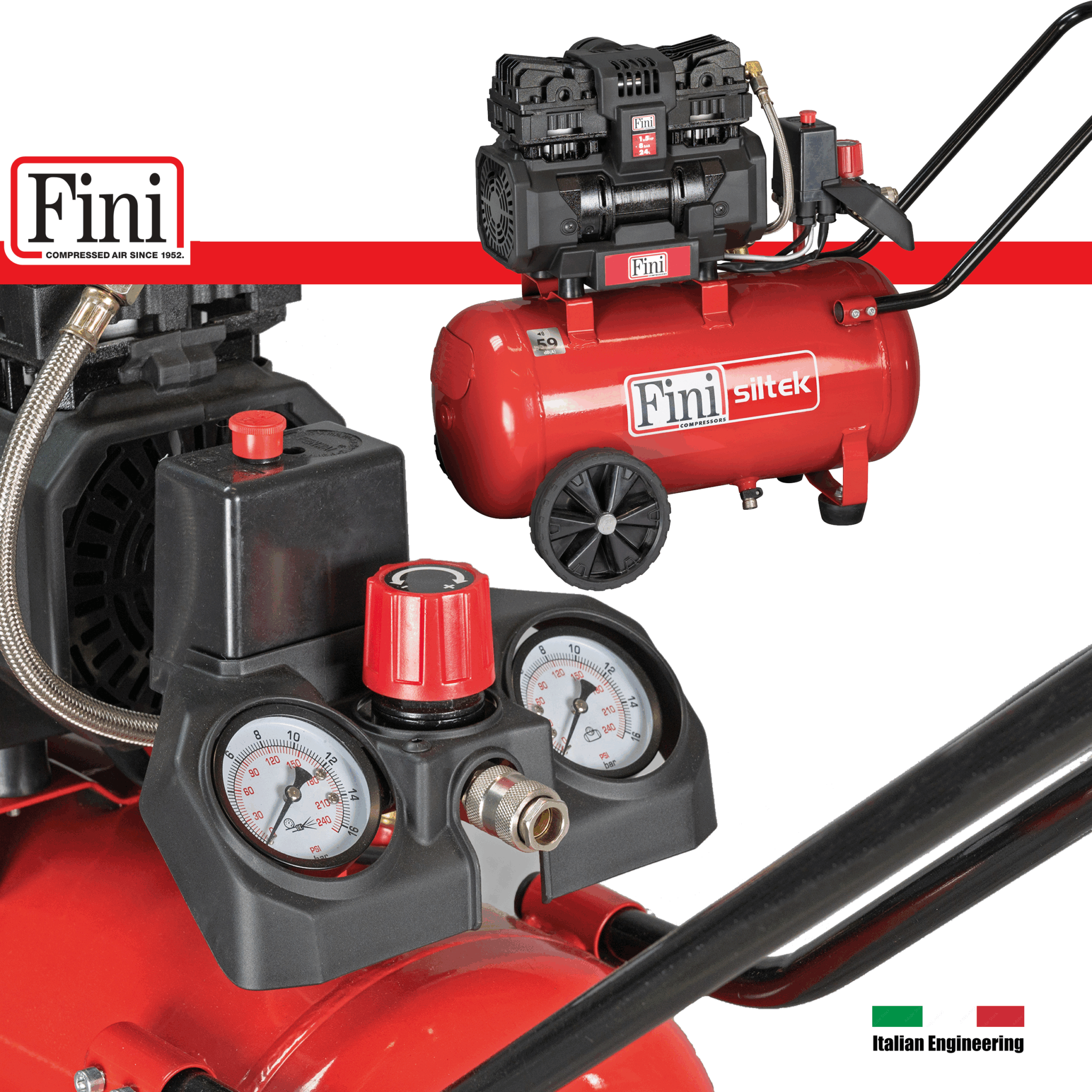 Fini Silent 59dB(A) 24L Compressor/ANi COMPACT SprayGun